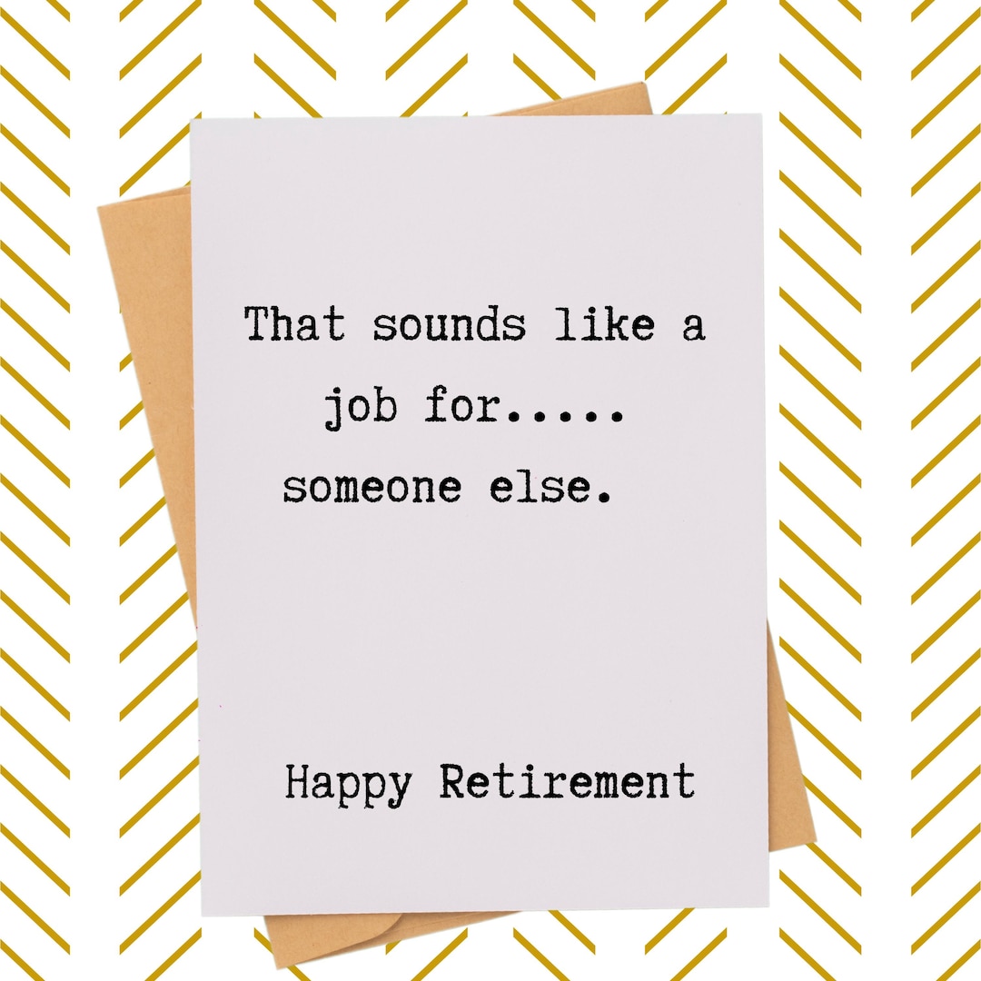 Snarky Retirement Card| Hilarious Retirement Definition Card| Last Day ...