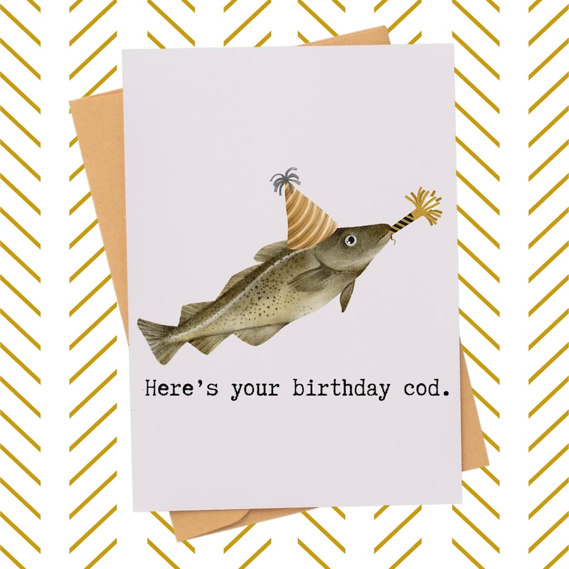 Fish Birthday Card - Etsy