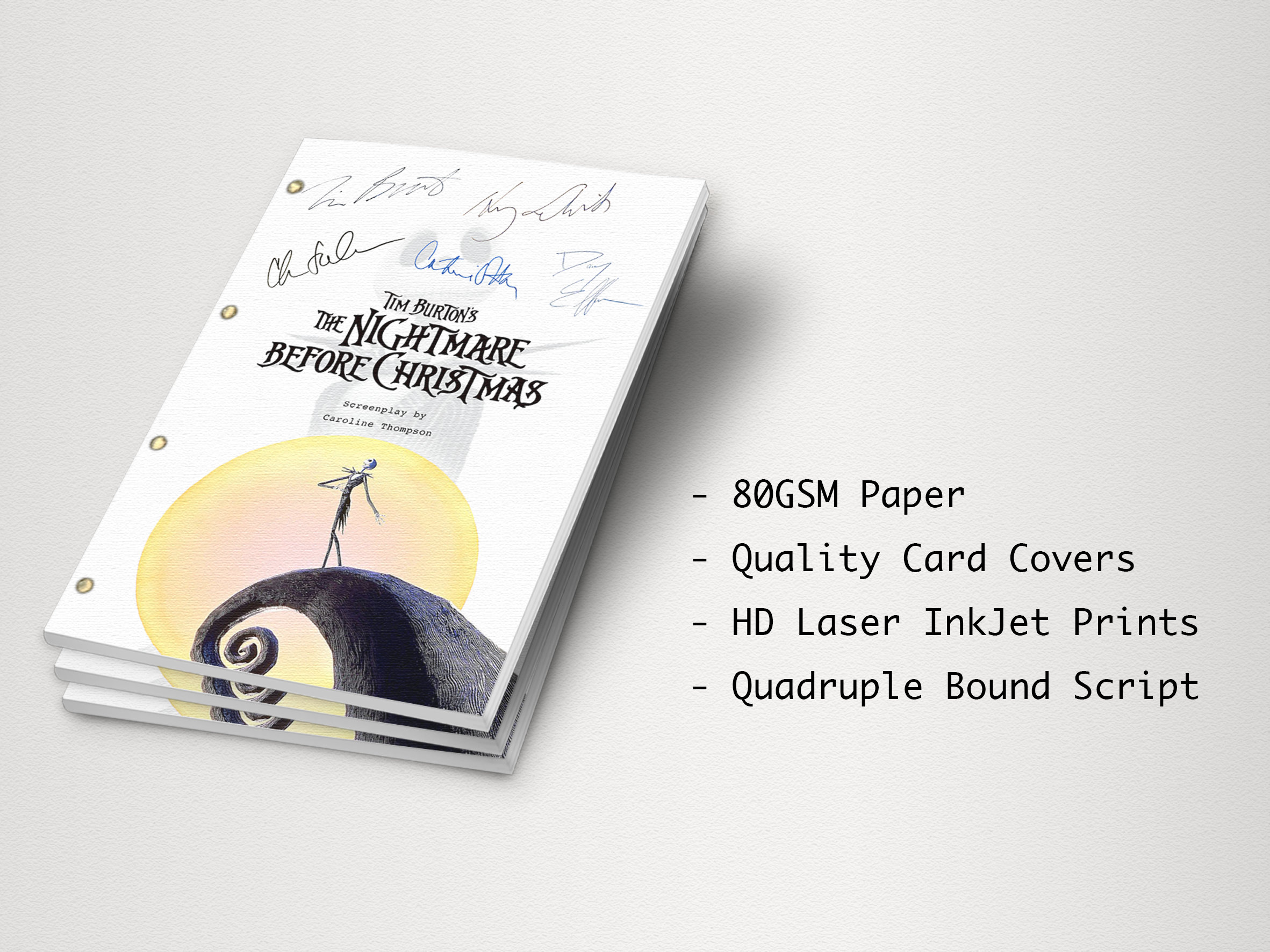 The Nightmare Before Christmas Script Screenplay of Tim Burton - Etsy