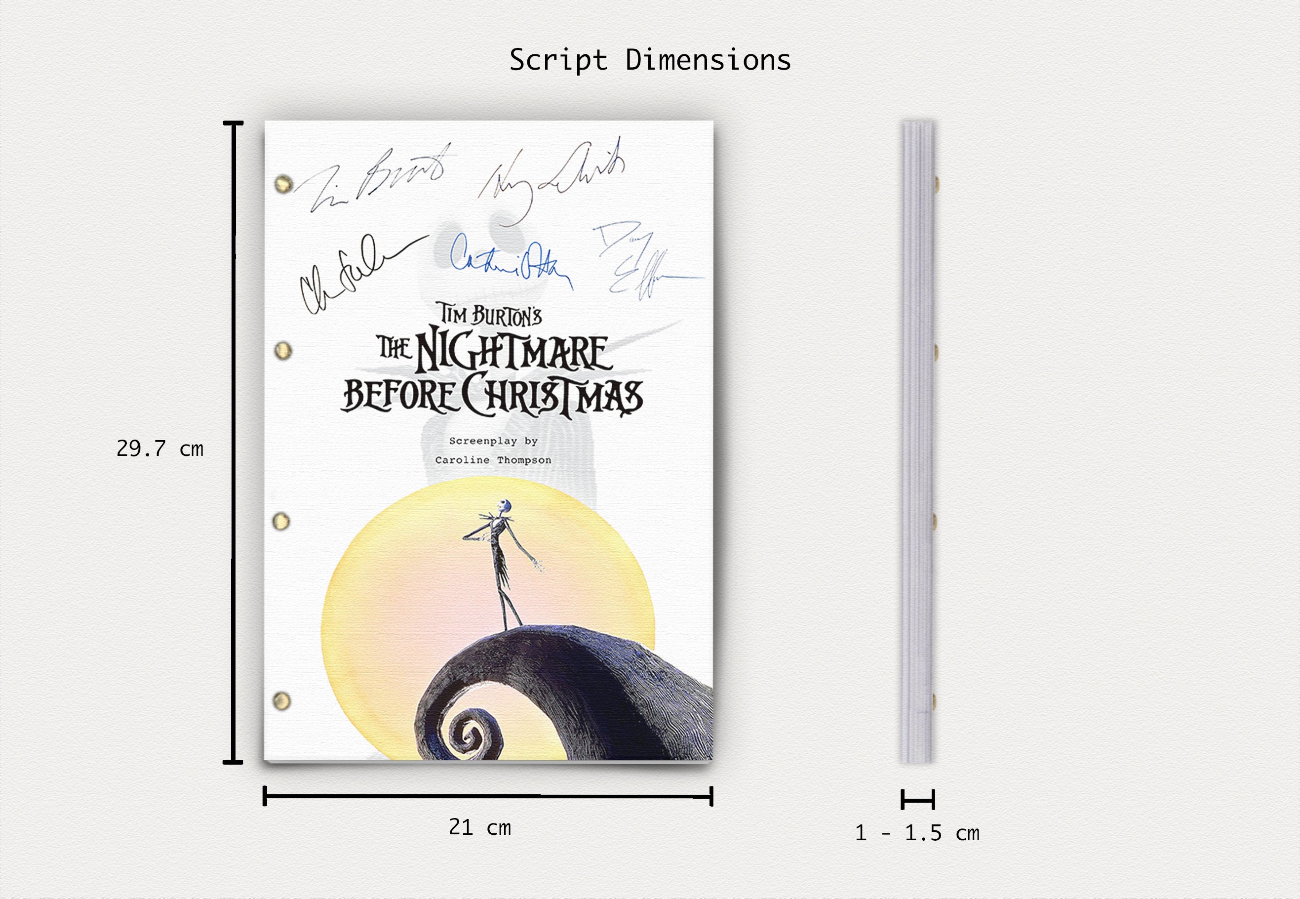 The Nightmare Before Christmas Script Screenplay of Tim Burton - Etsy