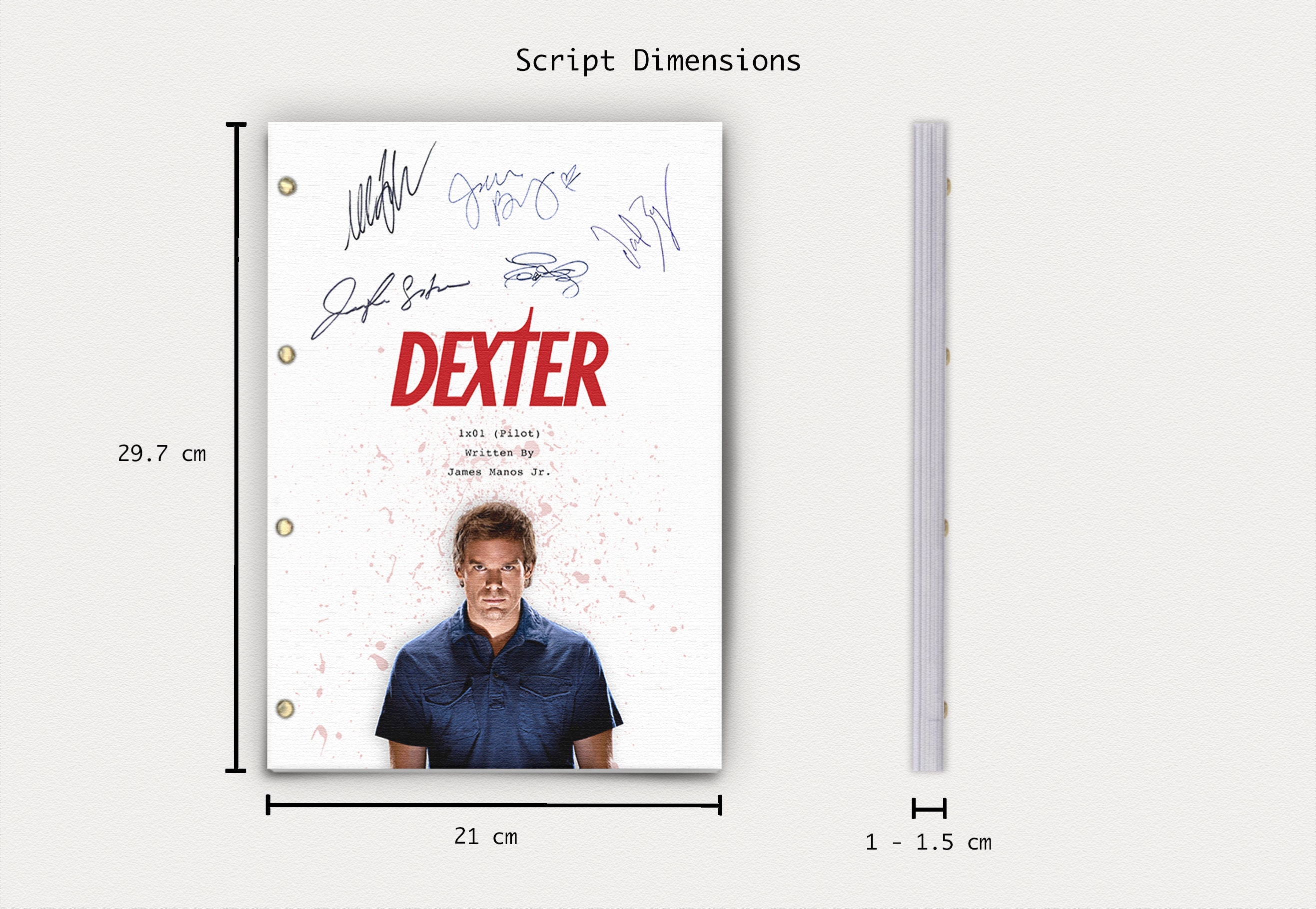 Dexter Script Screenplay of TV Series Pilot 1x01 signed - Etsy Denmark