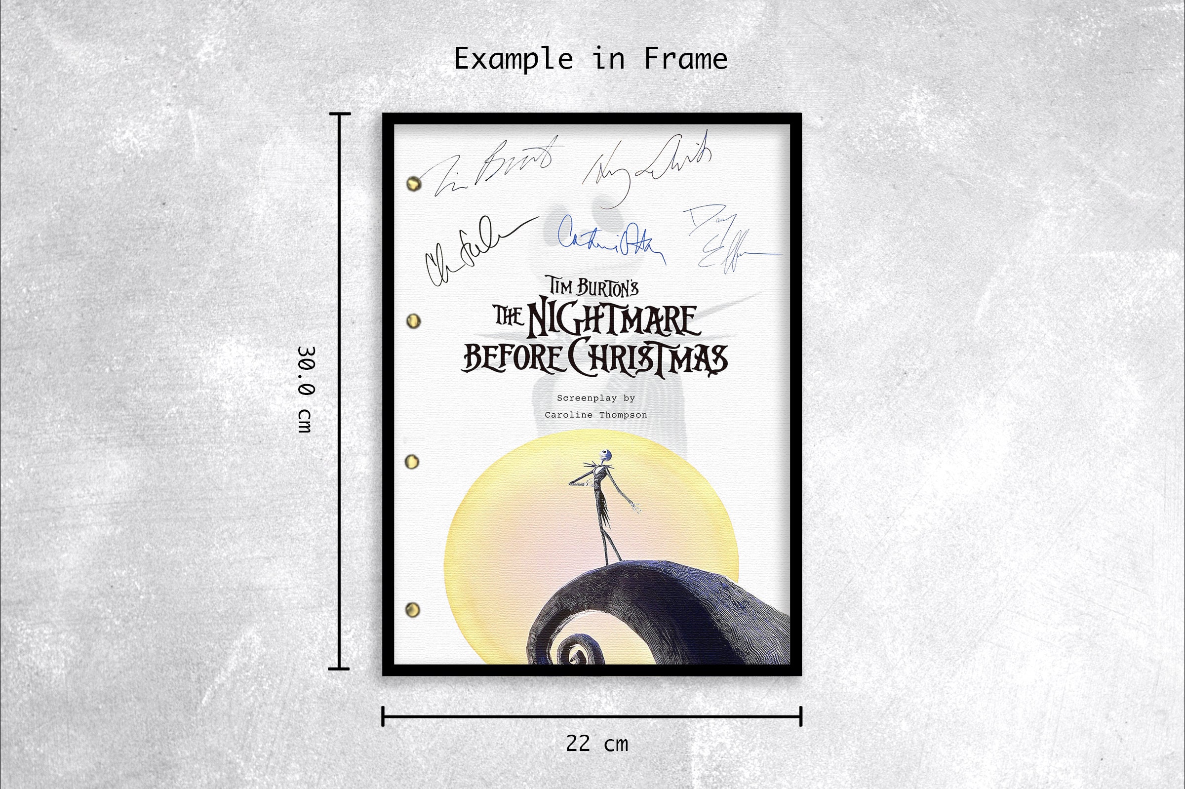 The Nightmare Before Christmas Script Screenplay of Tim Burton - Etsy
