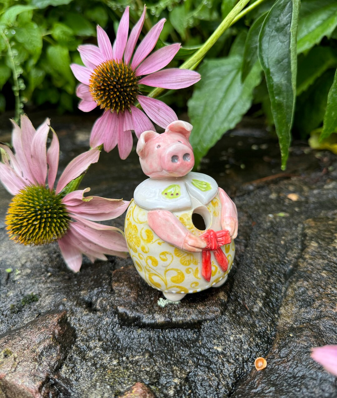 Pig Pottery Vase, Mini Bud Vase Piggy, Handmade Pottery. Cute Pig ...