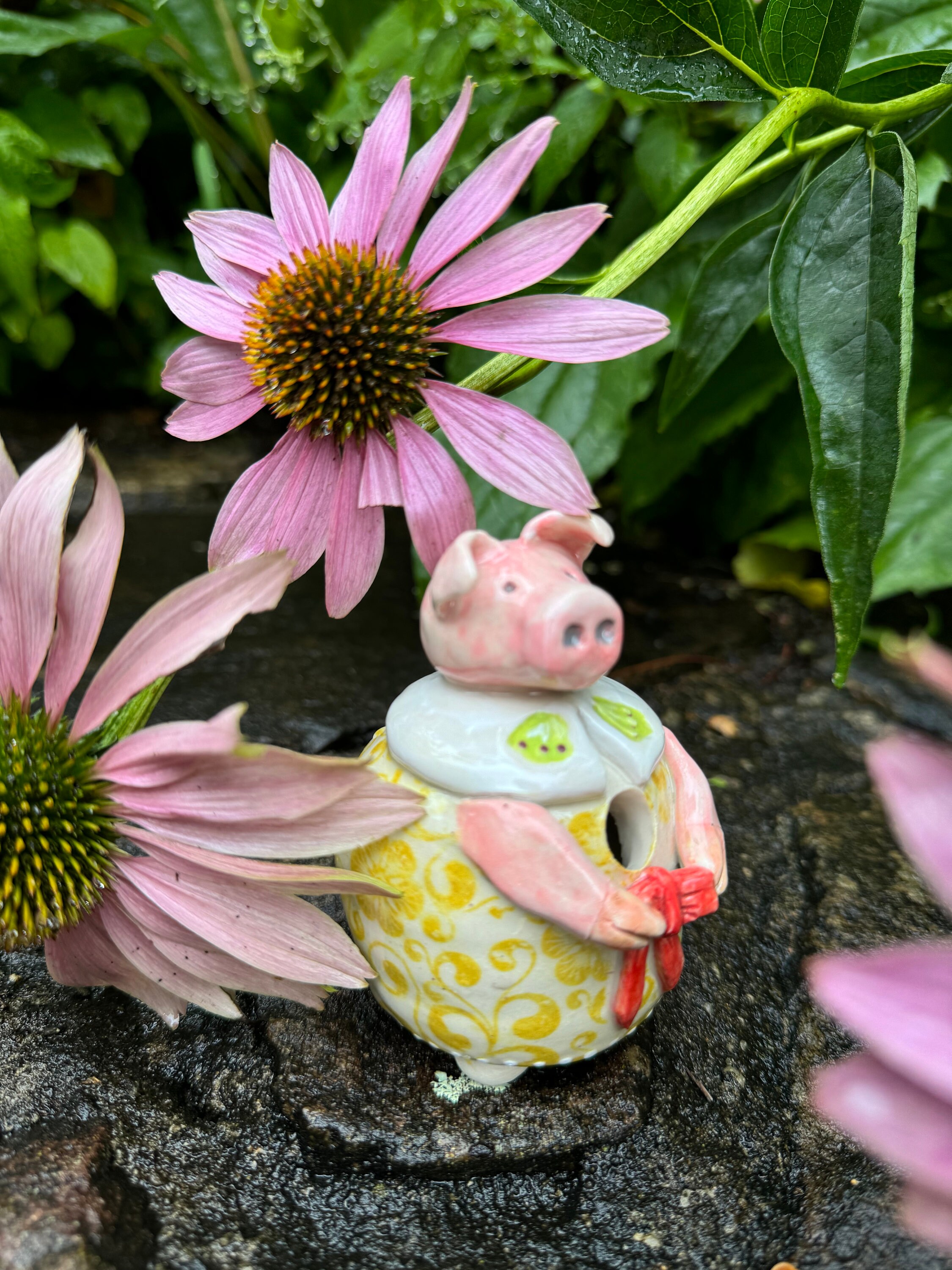 Pig Pottery Vase, Mini Bud Vase Piggy, Handmade Pottery. Cute Pig ...