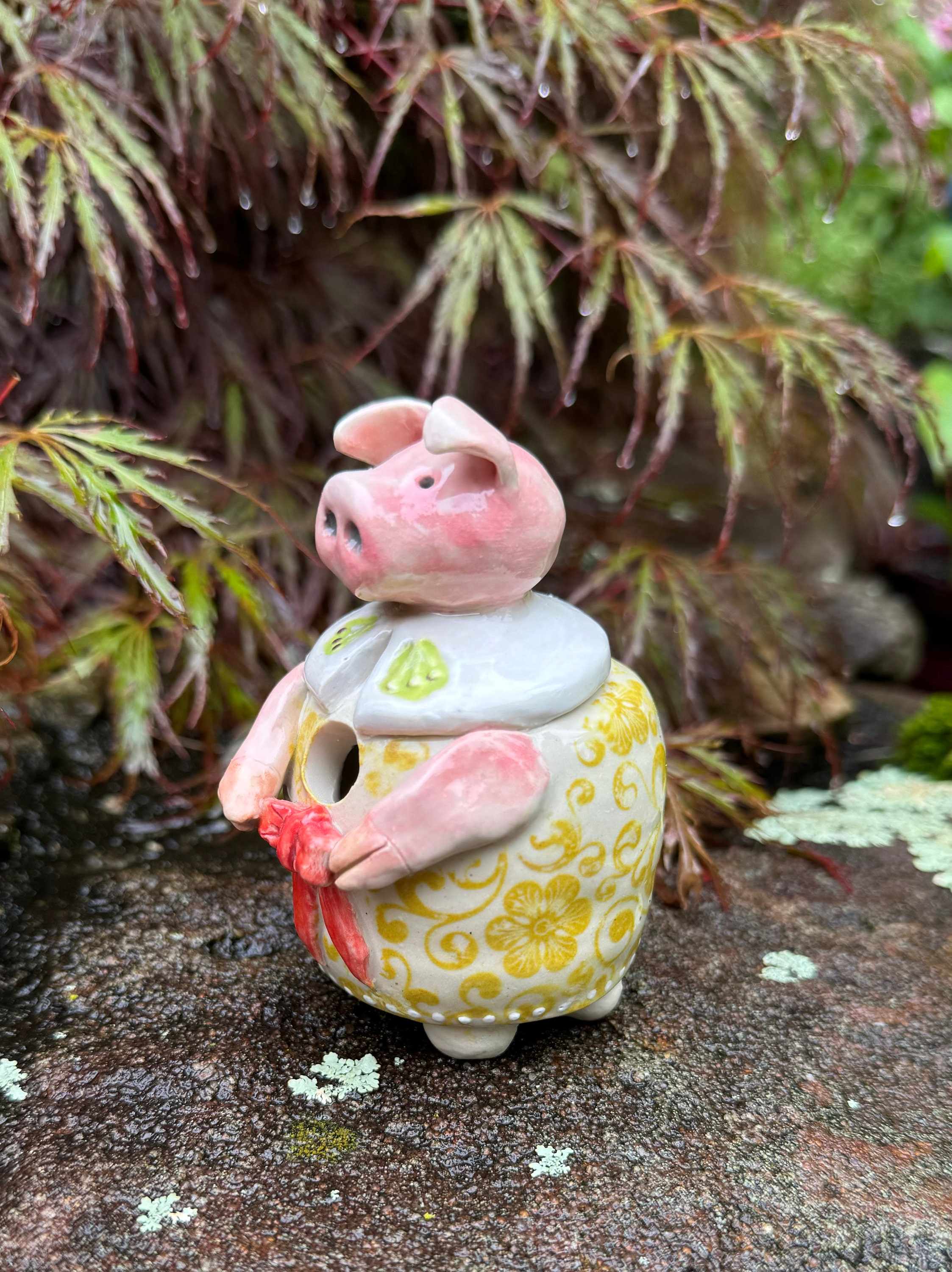 Pig Pottery Vase, Mini Bud Vase Piggy, Handmade Pottery. Cute Pig ...