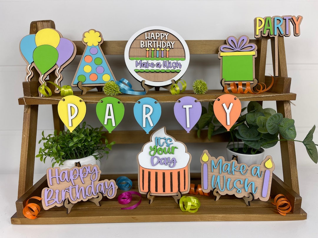 Birthday Tiered Tray Decor, Birthday Signs, Farmhouse Tiered Tray Decor ...