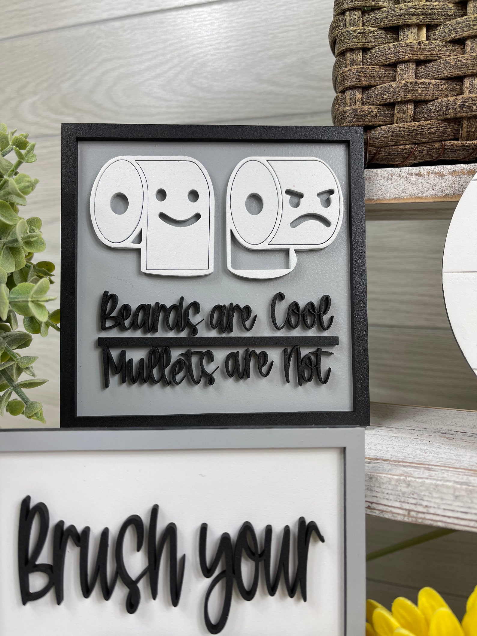 Bathroom Tiered Tray Decor/wash Your Hands/farmhouse Tiered - Etsy