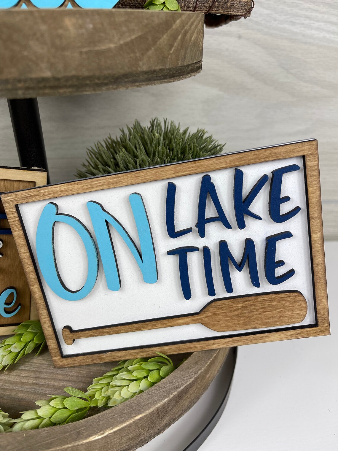 Lake Tiered Tray Decor Bundle on Lake Time Sign Lake Life - Etsy