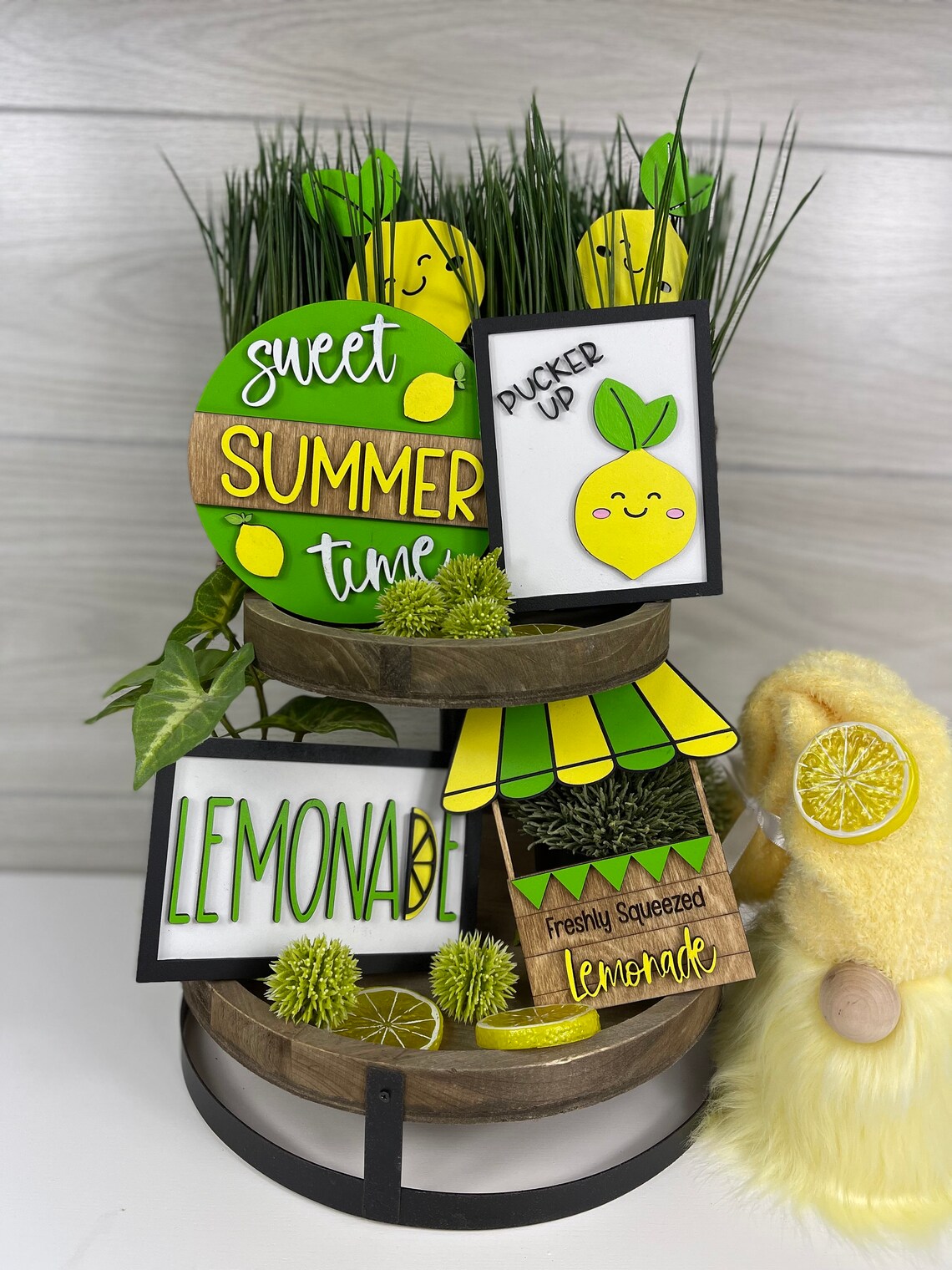 Lemon Tiered Tray Decor Bundle Lemonade Stand Summer Tiered - Etsy