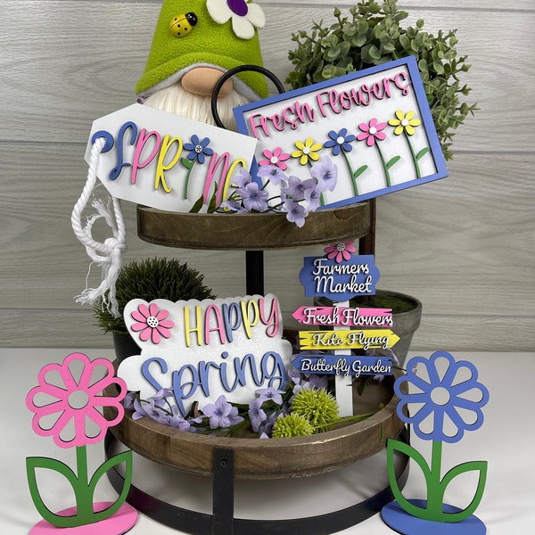 Spring Tiered Tray - Etsy