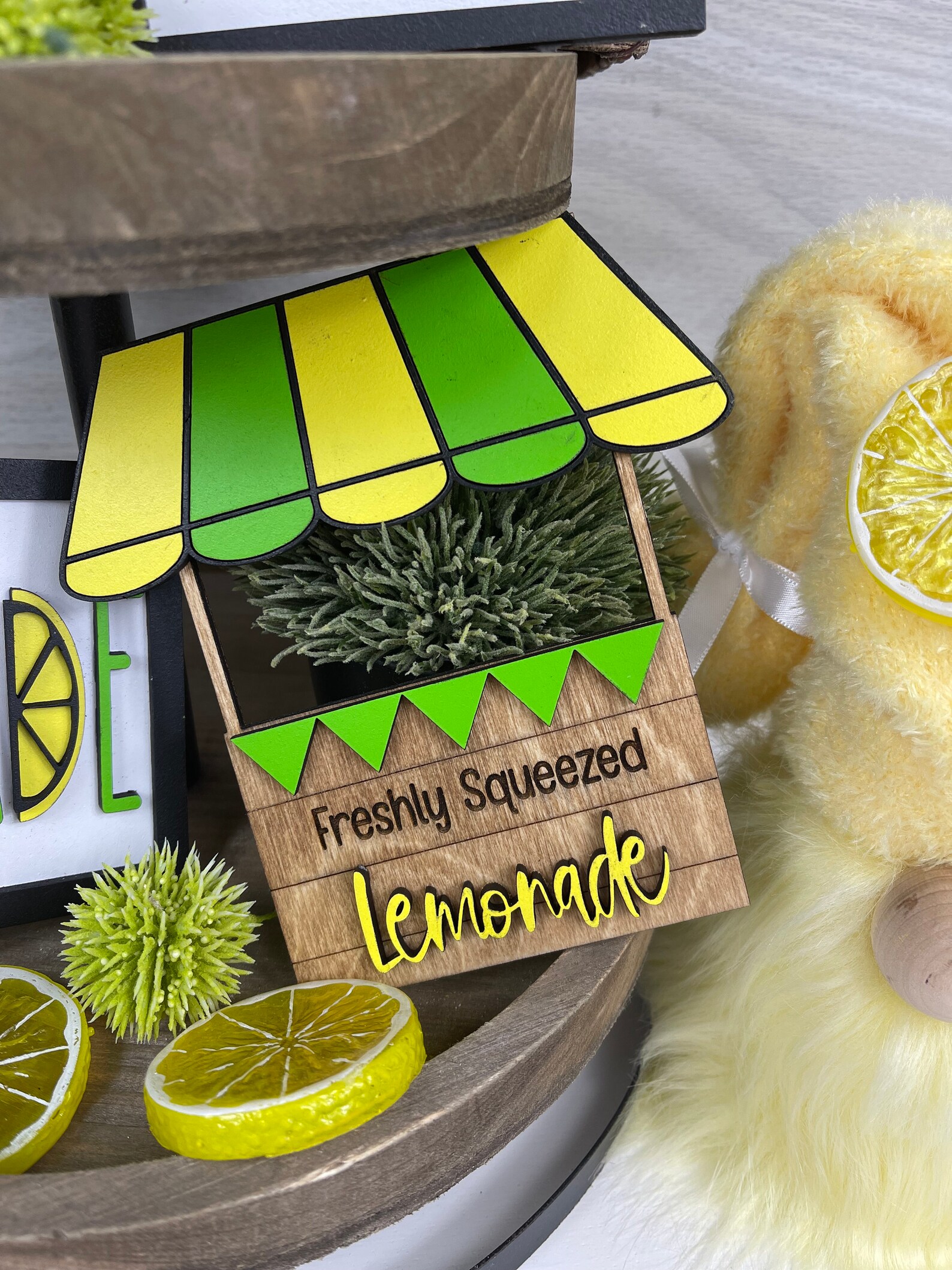 Lemon Tiered Tray Decor Bundle Lemonade Stand Summer Tiered - Etsy