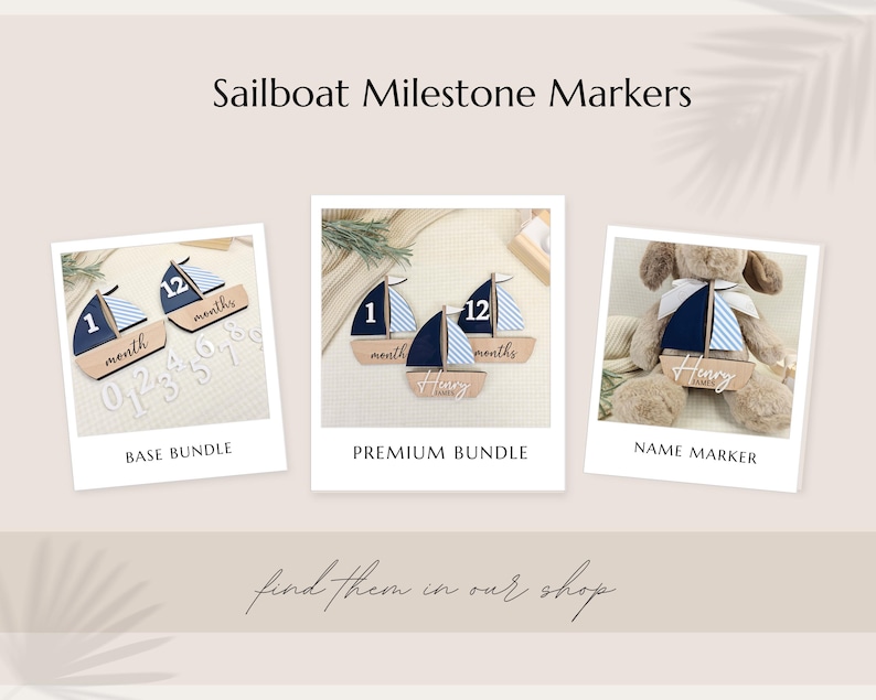 Baby Milestone Marker Sailboat | Nautical Monthly Milestone Sign ...