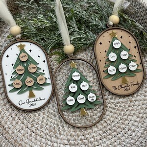 Personalized Family Tree Ornament, Personalized Grandparent Ornament ...