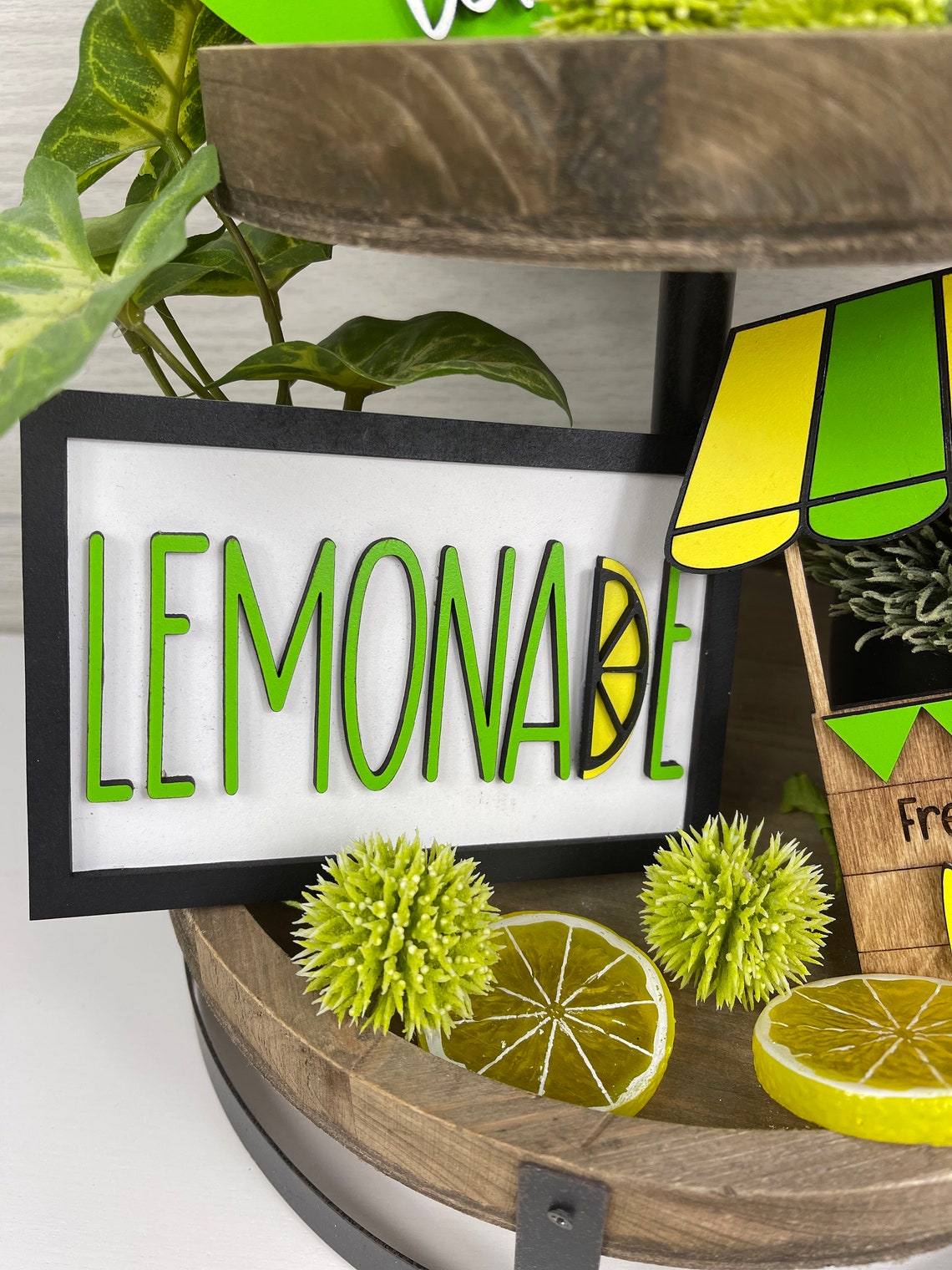 Lemon Tiered Tray Decor Bundle Lemonade Stand Summer Tiered - Etsy