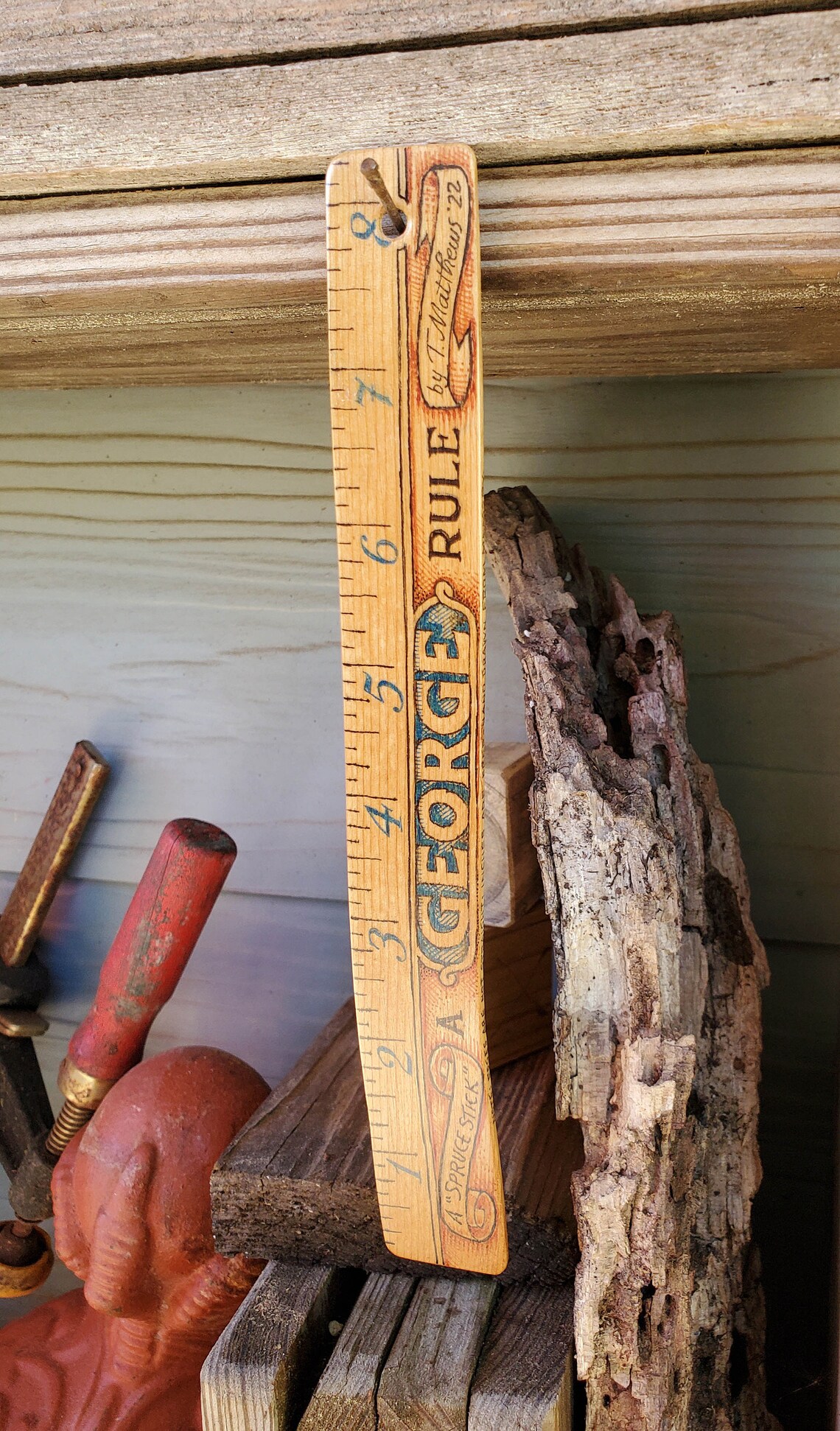 A george Rule, Quote From George Harrison, on a Sitka Spruce Ruler ...