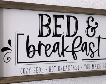 Bed Breakfast Sign - Etsy