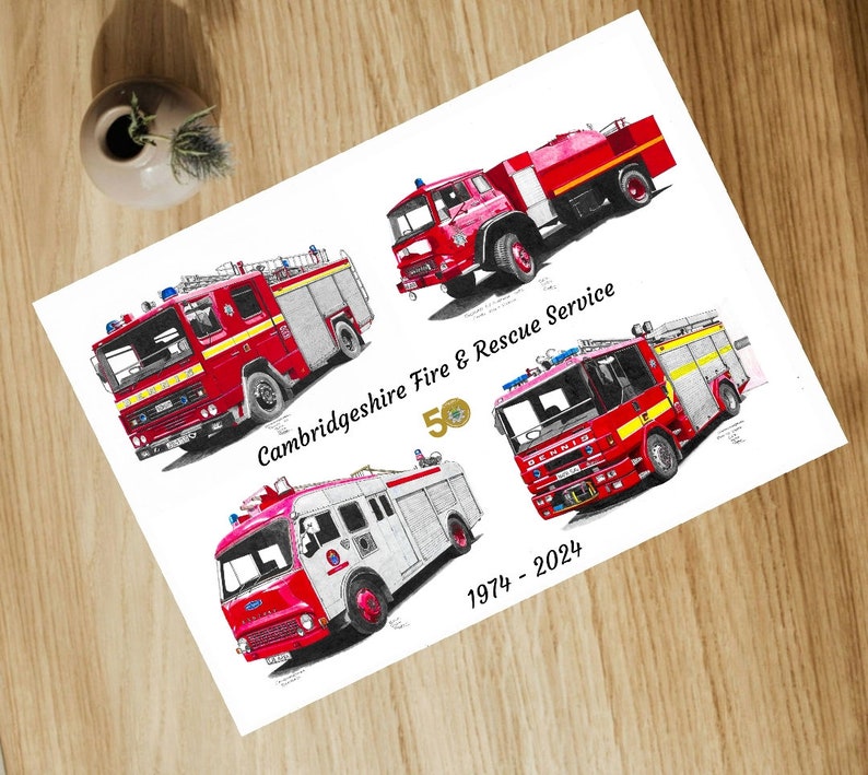 Cambridgeshire Fire & Rescue Service 50th Anniversary, 1974 - 2024 - Etsy