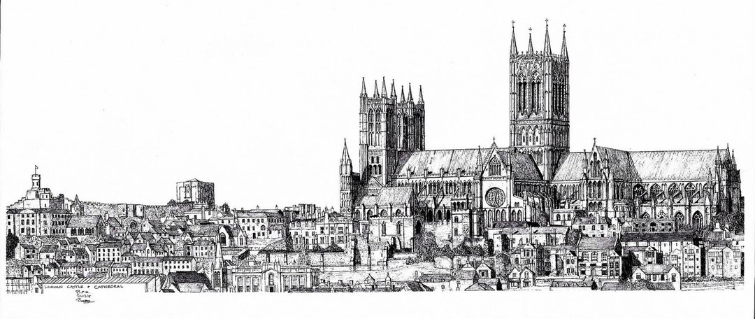 Lincoln Castle & Cathedral Skyline - Etsy