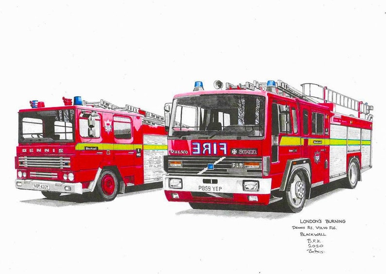 London Fire Brigade Engines - Etsy