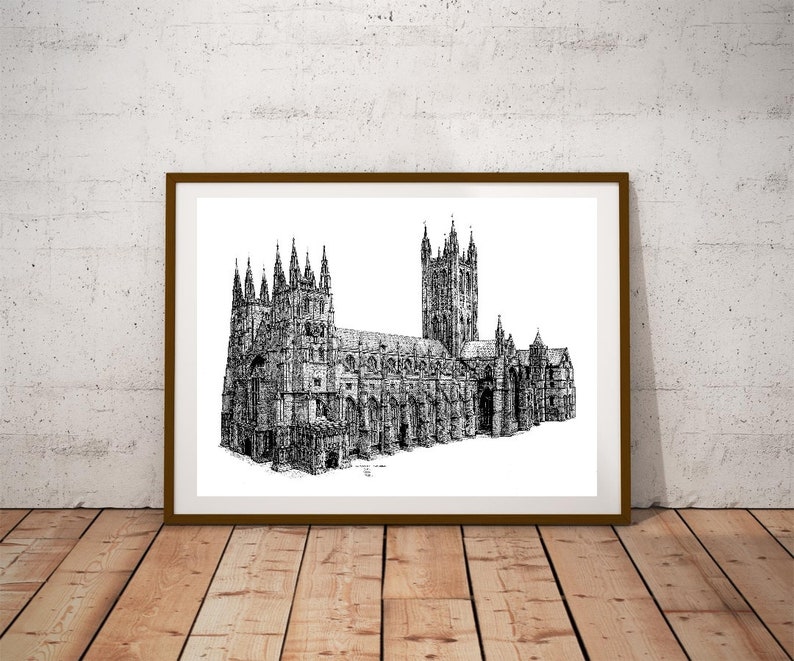 Canterbury Cathedral - Original Pen and Ink Drawing. - Etsy