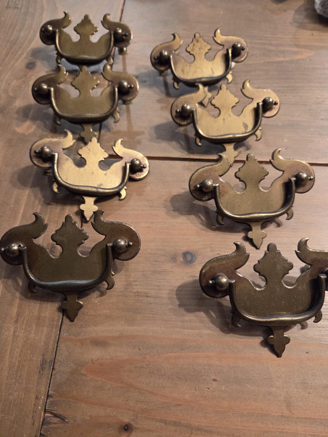 Colonial Style Bat Wing Dresser Handles Lot of 8 Pulls 2 5 Inch Screw ...