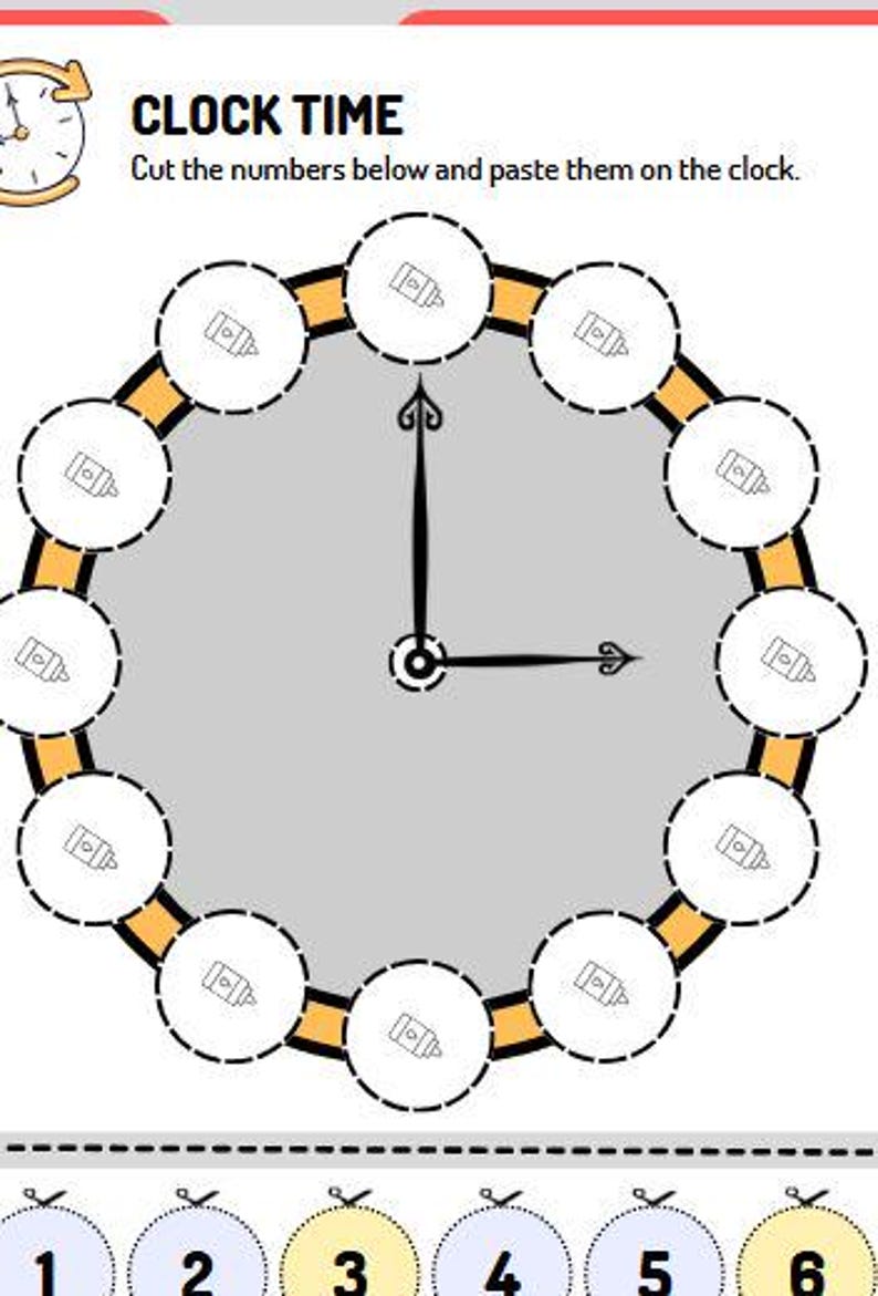 Printable Clock Time Activity Worksheet for Kids | Learn to Tell Time ...