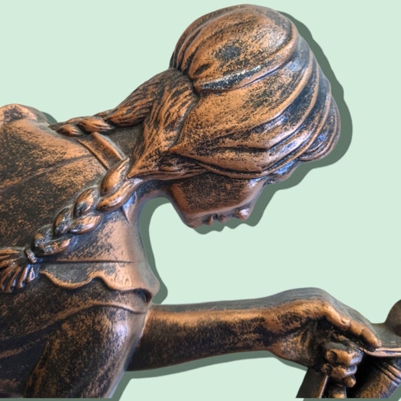 Charming Vintage spinning Jenny Wall Plaque by Coppercraft - Etsy