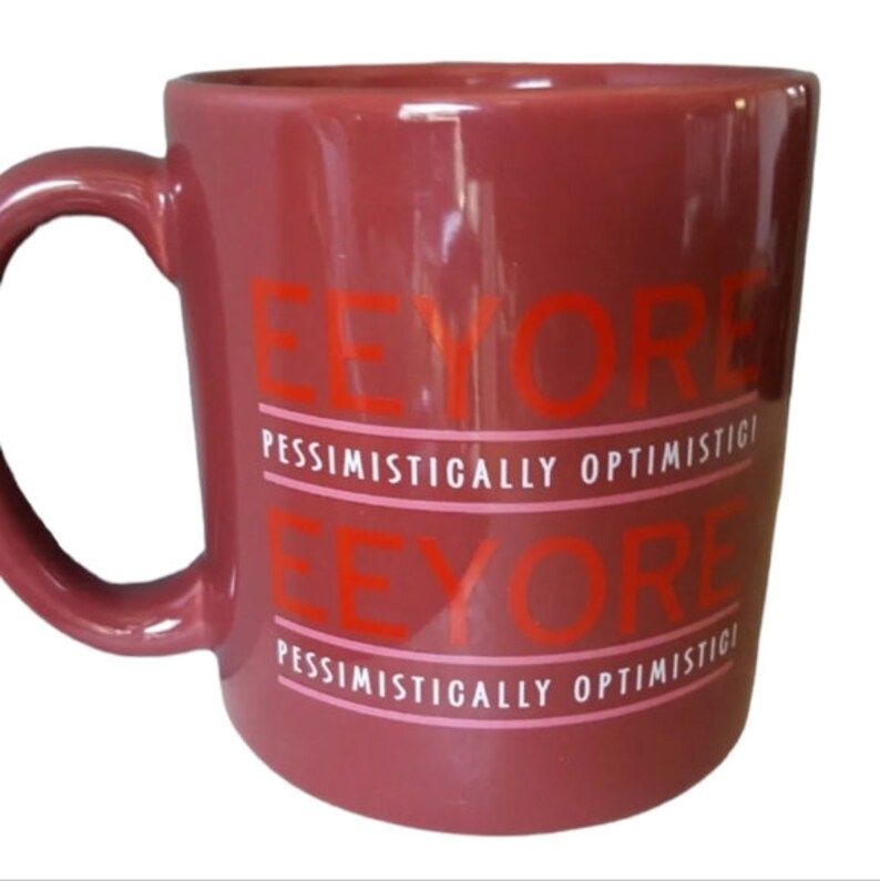 Disney Eeyore pessimistically Optimistic 3D Embossed Coffee Mug ...
