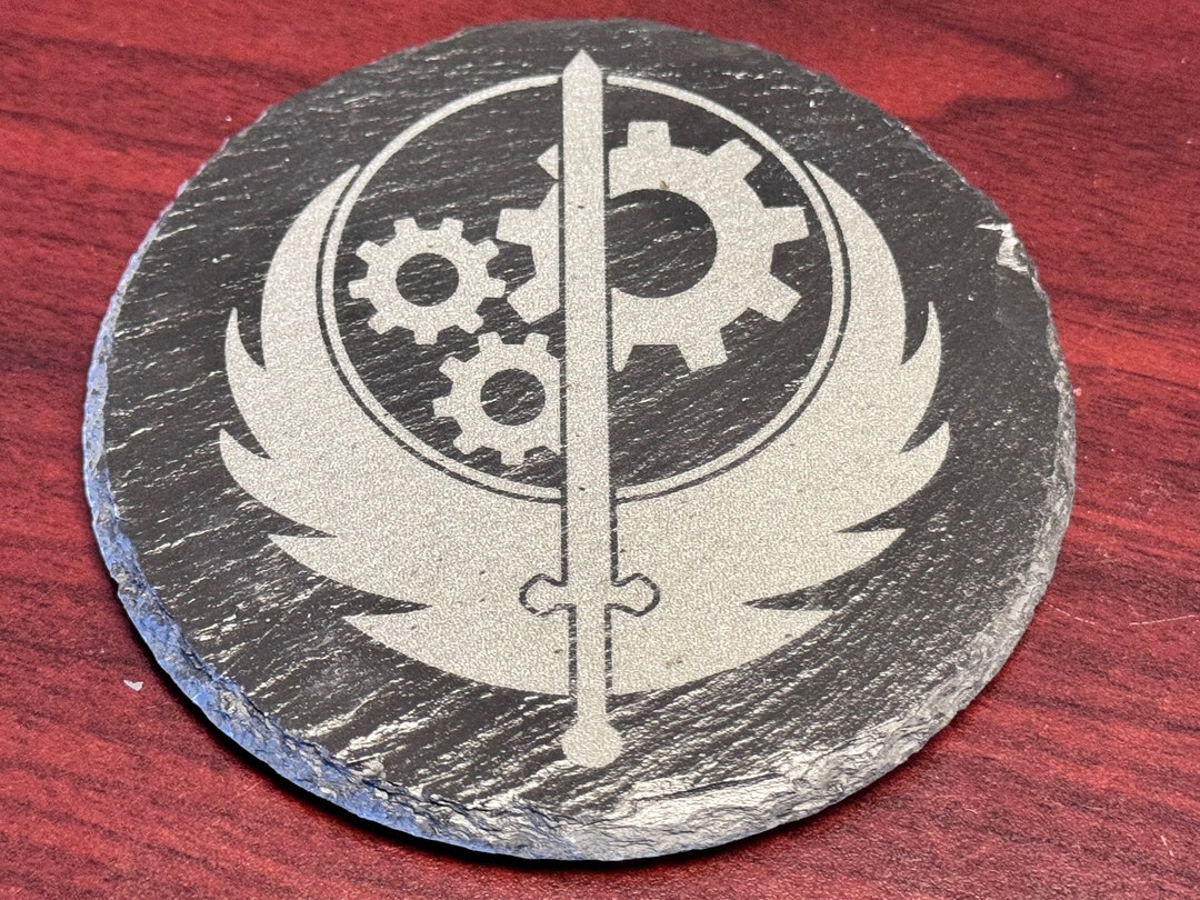 Brotherhood of Steel Fallout Themed 4 Inch Slate Coaster - Etsy