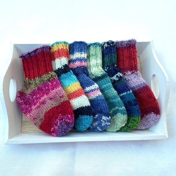 Hand Knit Baby Socks - Etsy