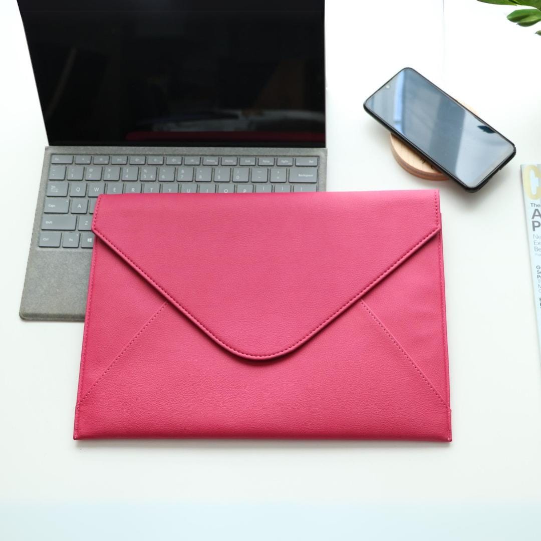 Pink Leather Laptop Case 13 Inch for Sister Gift Personalized Laptop ...
