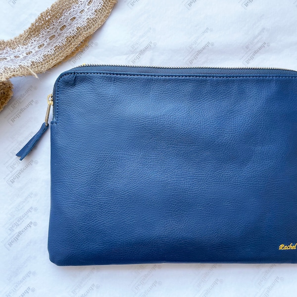 Leather Zipper Case - Etsy