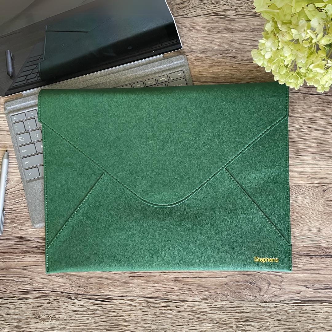 Forest Green Laptop Sleeve for Architect Gift Idea for Her Christmas ...