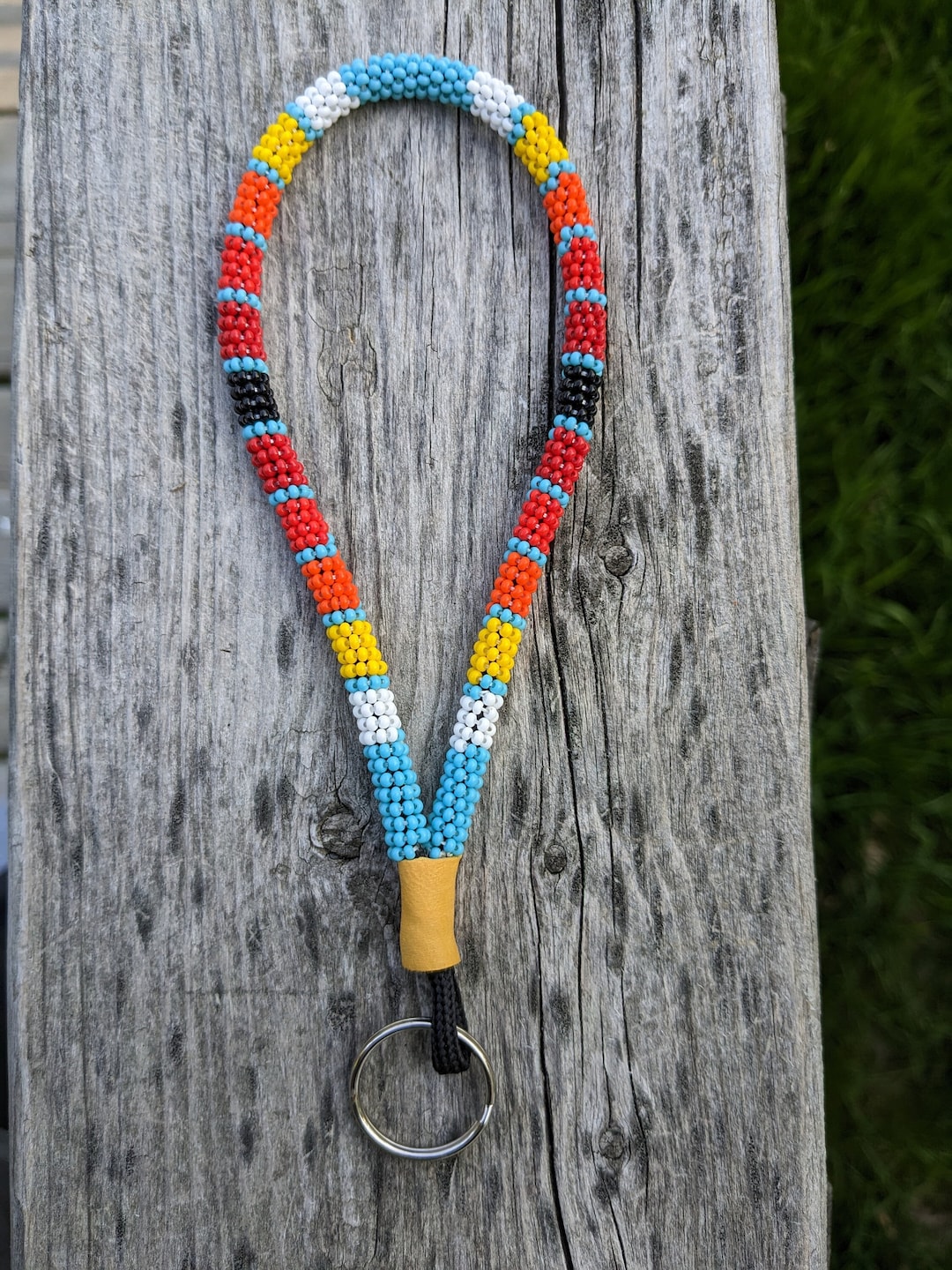 First Nation Beaded Lanyard Wristlet Keychains Indigenous - Etsy