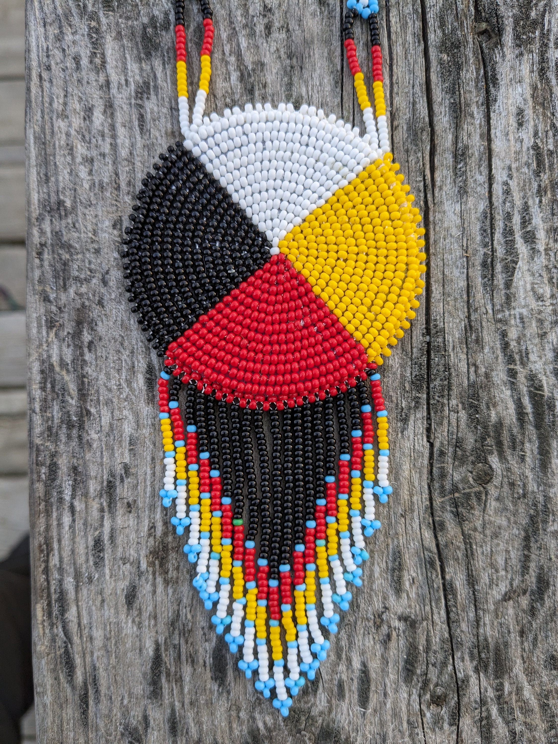 Medicine Wheel Necklace, First Nation Beadwork , Native American ...