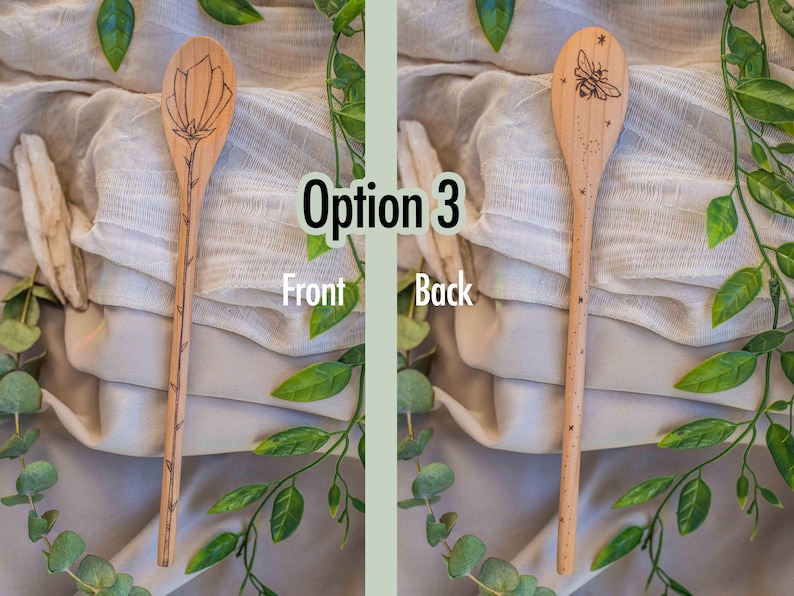 Wood Burned Kitchen Utensils - Pyrography - Wooden Spoon/spatula ...