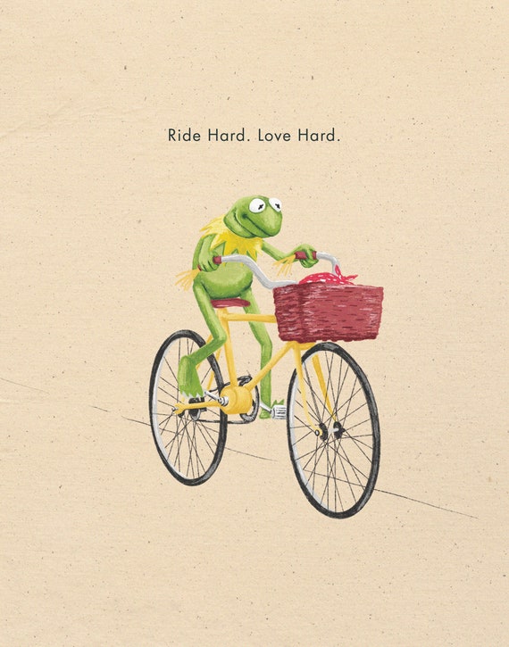 Ride Hard Love Hard Kermit the Frog 11x14 | Etsy