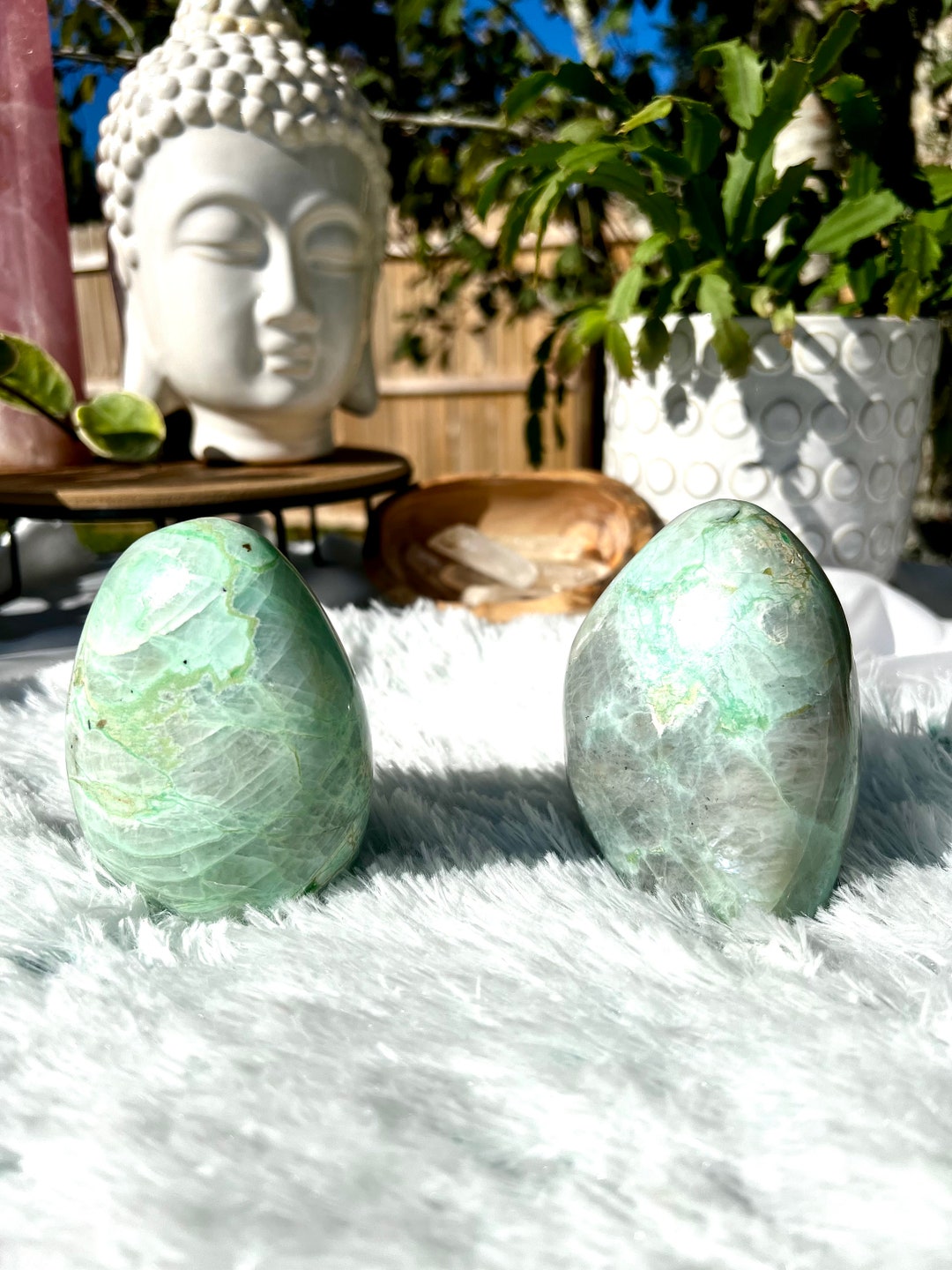 Garnierite green Moonstone Freeforms - Etsy