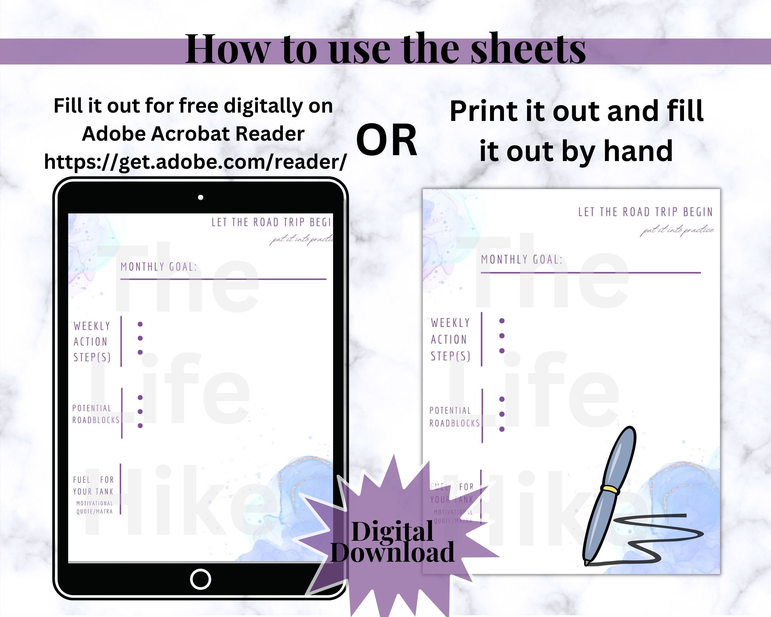 Goal Setting Guide, Worksheets and Weekly Planner - Etsy