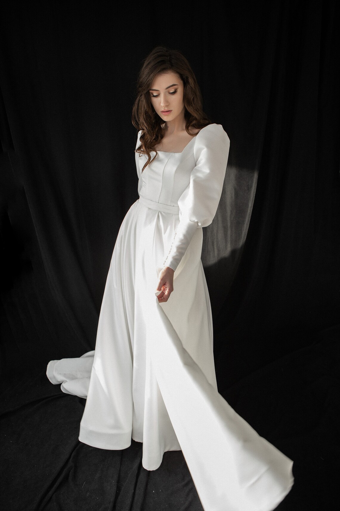 Wedding Dress With Long Sleeve. Wedding Dress. Eva Style. - Etsy