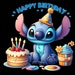 Stitch Birthday PNG - Etsy