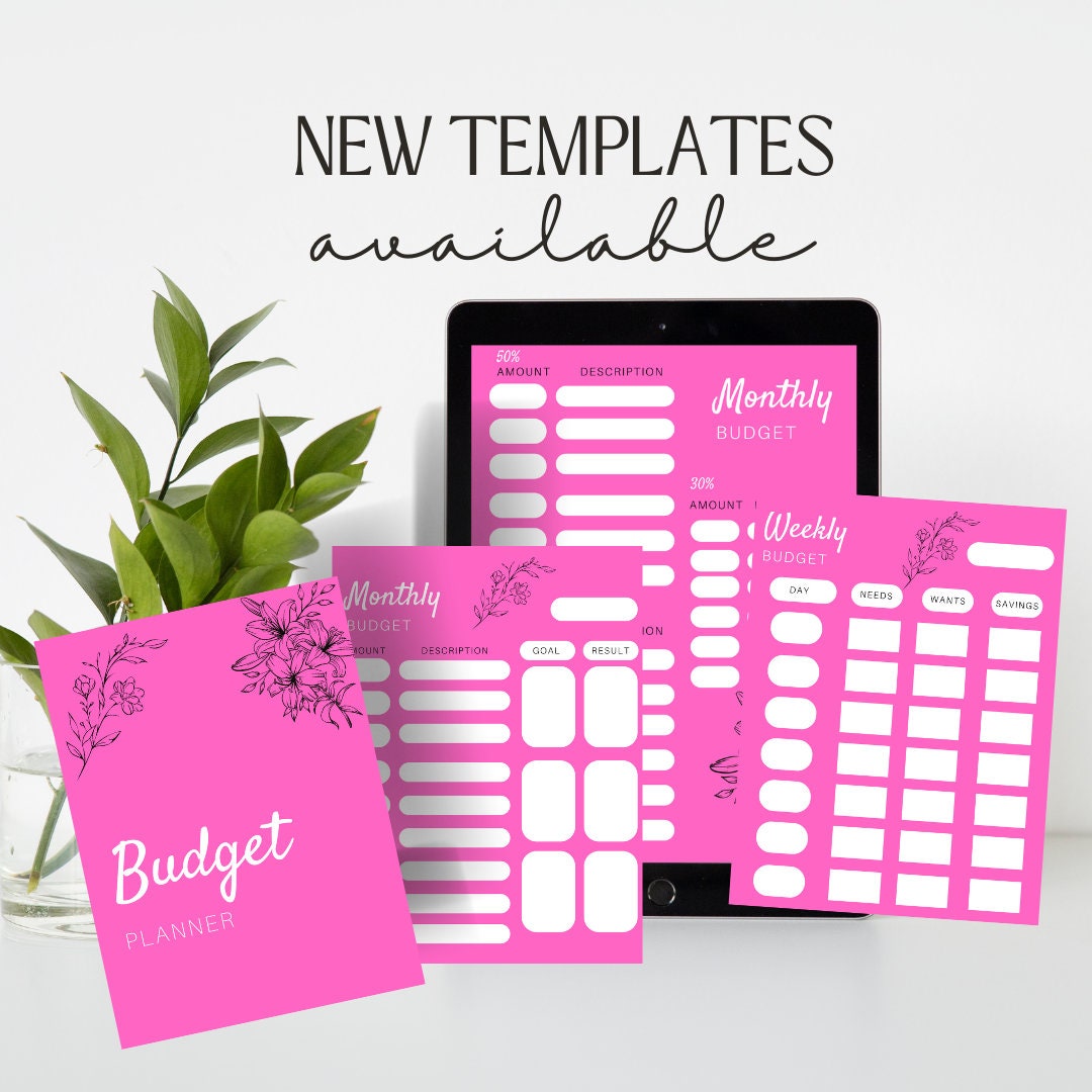 Pink Budget Planner - Etsy