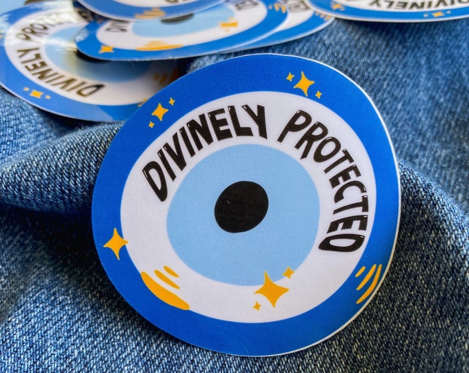 Evil Eye Sticker, Evil Eye, Energy Protection, Laptop Sticker ...