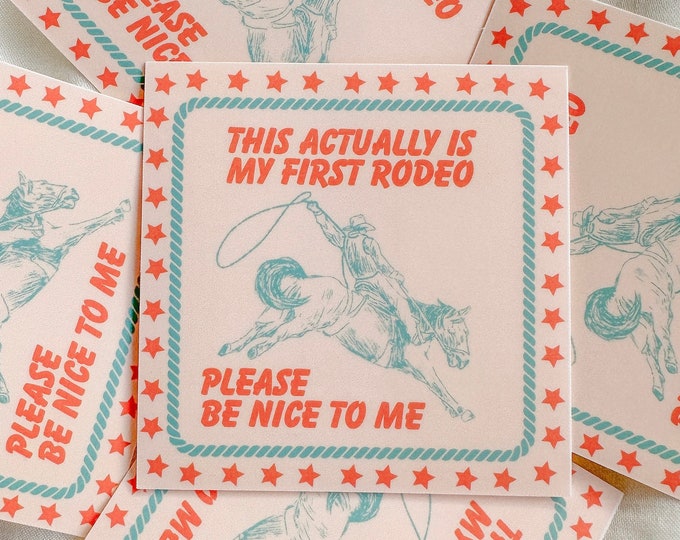 First Rodeo Sticker, Rodeo, Cowboy Sticker, Kindle Sticker, Glossy, 2 ...