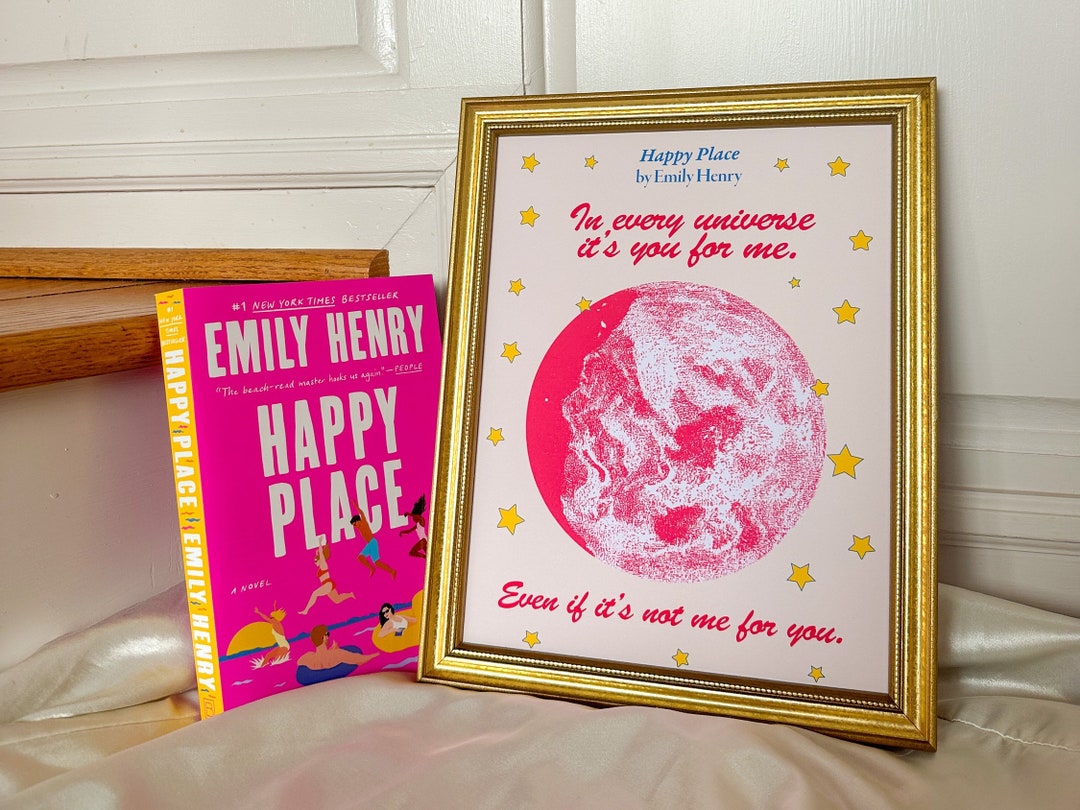 Happy Place Poster, Emily Henry Poster, 8.5x11 Inch Poster, Matte ...