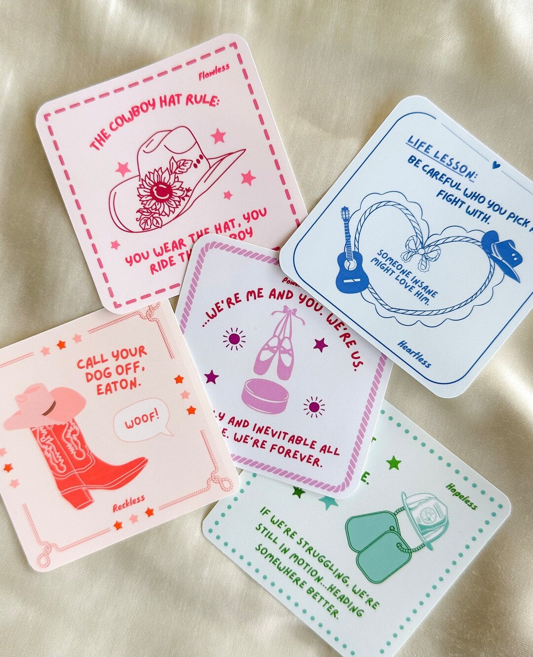 Chestnut Springs Stickers, Elsie Silver, Flawless, Heartless, Powerless ...