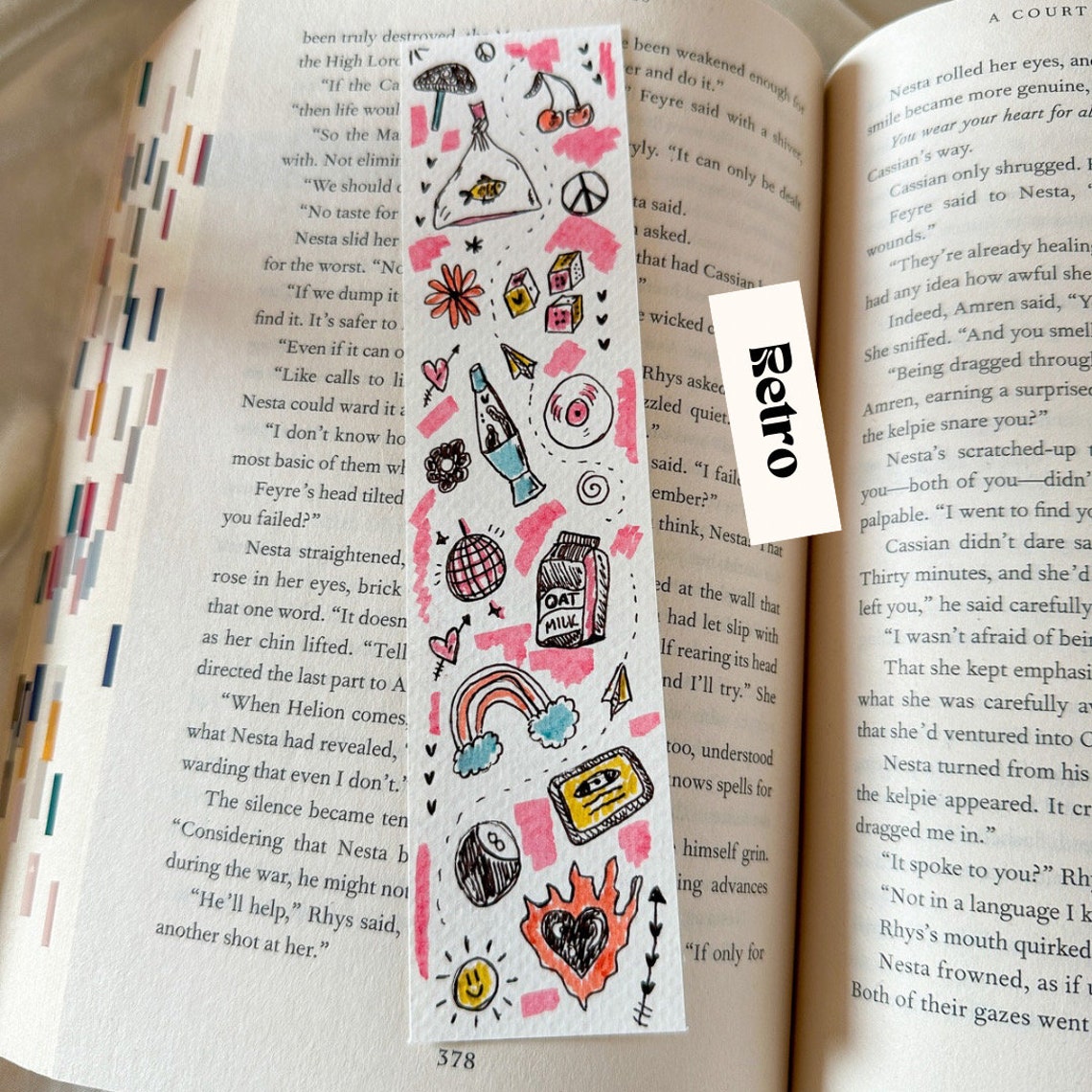 Doodle Bookmarks, Handrawn Sketch Bookmarks, Bookmarks, Theme Bookmark ...