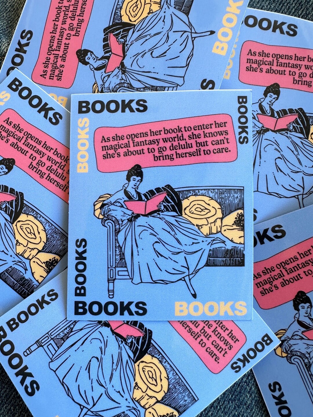 Delulu Book Sticker, Bookish Sticker, Book, Book Sticker, Reader, Book ...