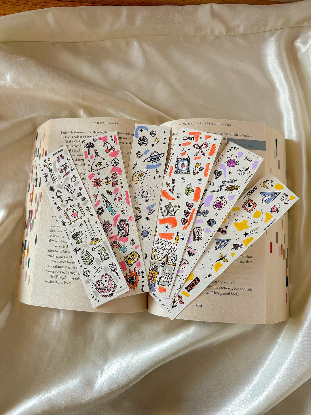 Doodle Bookmarks, Handrawn Sketch Bookmarks, Bookmarks, Theme Bookmark ...