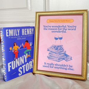 Funny Story Poster, Emily Henry Poster, 8.5x11 Inch Poster, Matte ...
